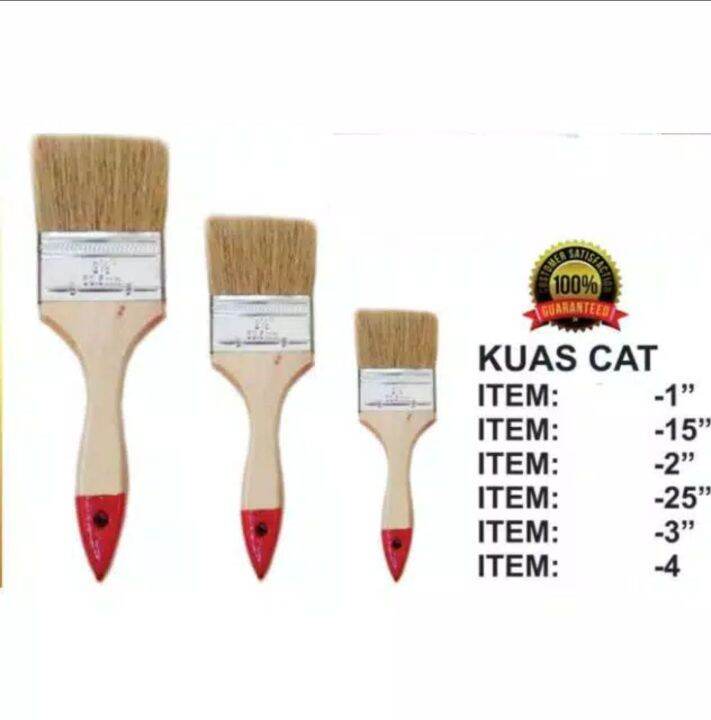 Kuas Cat SATUAN Ukuran 1 1.5 2 2.5 3 4 Inch Paint Brush Koas | Lazada ...