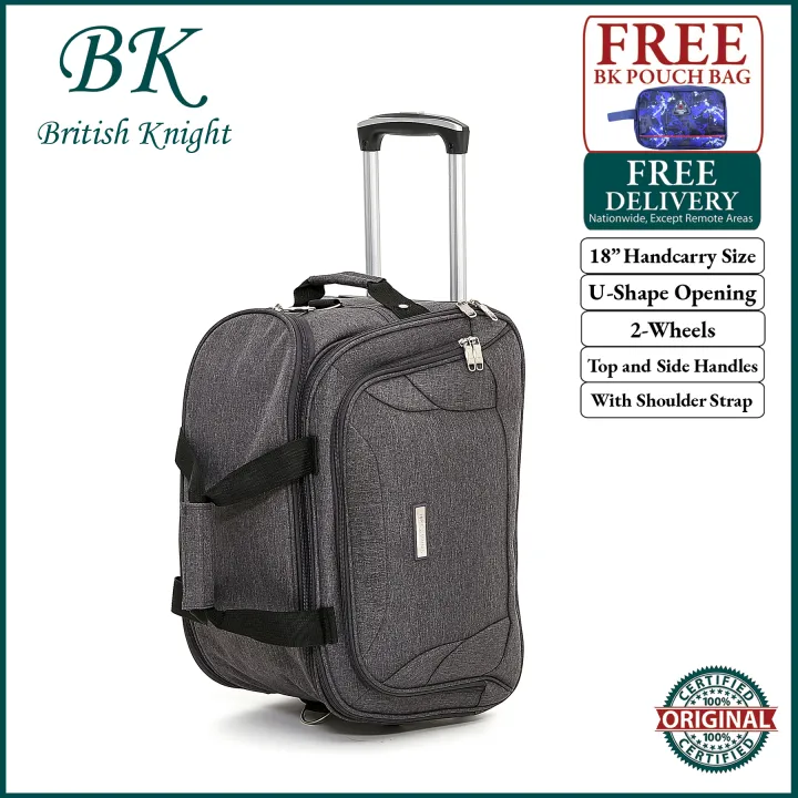 British Knight BETB804 LDF 18" (Small) Dark Grey Wheeled Duffle Trolley ...