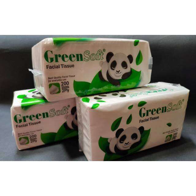 Green soft tissue facial soft pack 200s | Lazada Indonesia