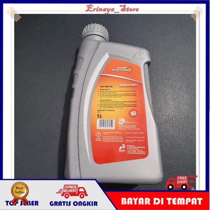 ORIGINAL Oli Mesin Prima XP Original Pertamina 20W50 1 Liter 1L Oil ...