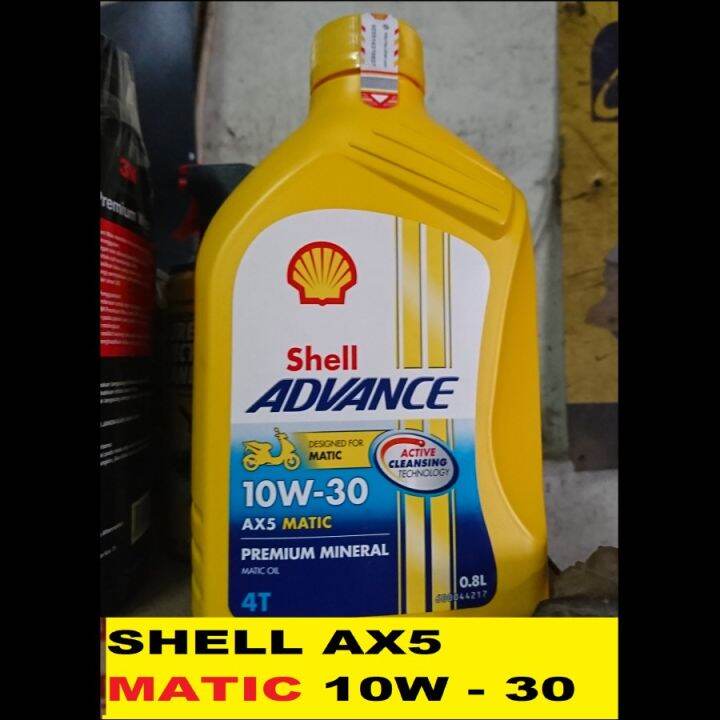 SHELL ADVANCE AX5 10w 30 0.8L oli motor Scooter Matic ASLI BARU RESMI ...