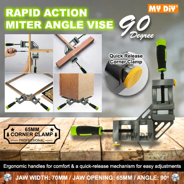 MYDIYHOMEDEPOT - Quick Release Corner Clamp Wood Clamp 90 Degree Wood ...