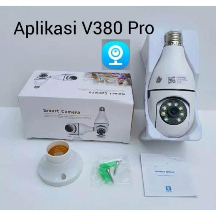 Cctv Bohlam Lampu Camera Cctv V380 Pro wifi Wireless model Bohlam Lampu bisa putar Ip Camera ...