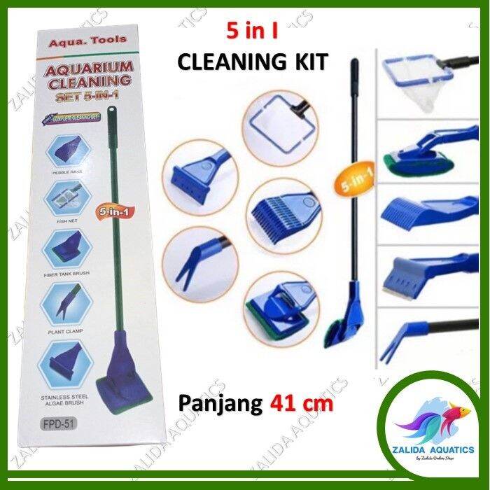 Pembersih Aquarium 5 in 1 Aqua Tools Aquarium Cleaning Set 5in1 ...