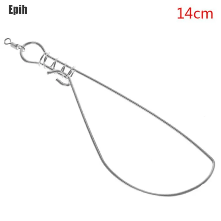 [Epih] 14/18ซม. ล็อคปลาสแตนเลสแบบพกพาเข็มขัดตกปลาอุปกรณ์ | Lazada.co.th