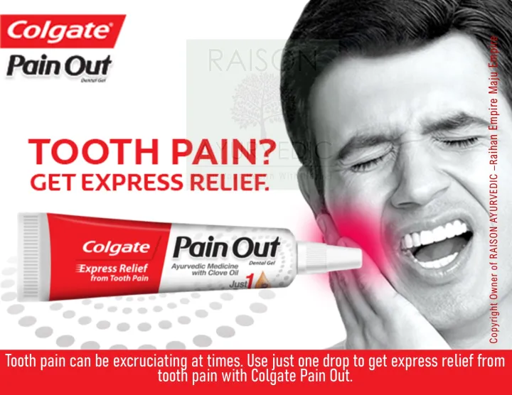 Colgate Pain Out Dental Gel - Express Tooth Pain - Proprietary ...