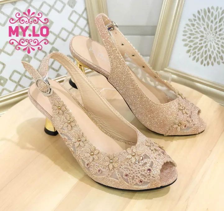 SEPATU PESTA WANITA SANDAL HEELS WEDDING WISUDA NIKAH LAMARAN HANTARAN ...