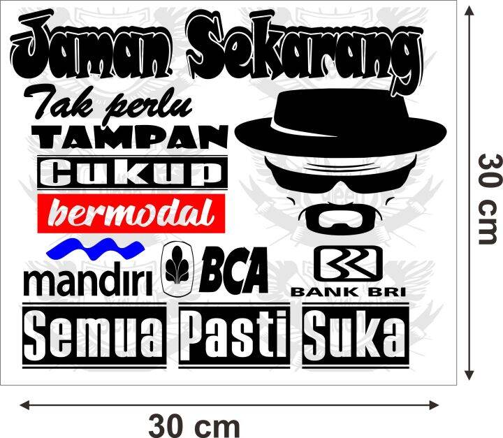 stiker motor dan mobil cutting stiker kata kata keren BERMODAL bisa ...