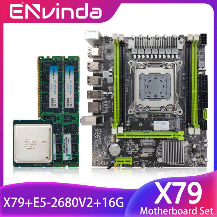 เมนบอร์ด X79พร้อม Xeon E5 2680 V2 2*8GB = 16GB DDR3 1600 REG ECC RAM ...