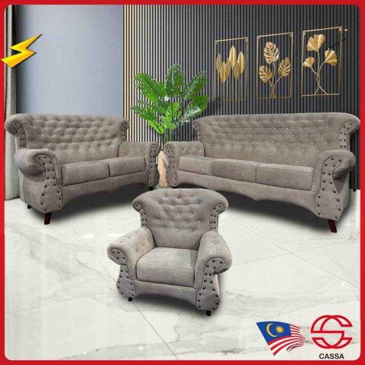 Cassa Trinine Europe Style Classic S999 High Back Diamond / Button 1+2+3 Seater Smooth Soft ...