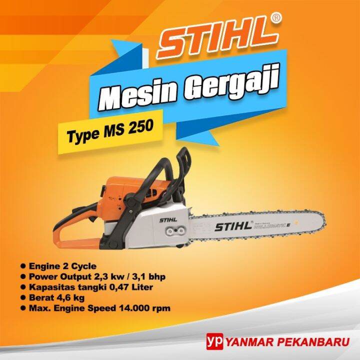 Mesin Gergaji Potong Kayu Tebang Pohon 20" Inch Chainsaw STIHL MS 250 | Lazada Indonesia