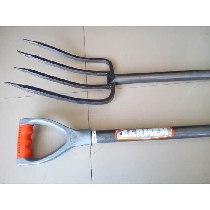 GARUK TANAH CARMEN / BESI GARUKAN TAMAN 4 GIGI / GARPU ALAT KEBUN ...