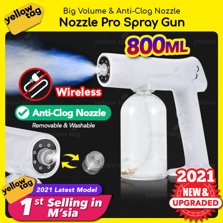 [REMOVABLE NOZZLE+800ML] Wireless Nozzle Pro Spray Gun Blu-ray ...