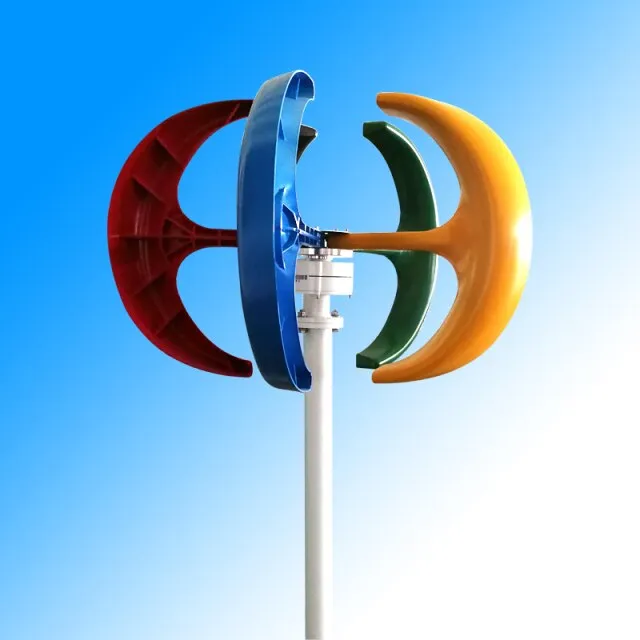 1000W Wind Turbine 12V 24V Vertical Axies Wind Generator VAWT Small ...