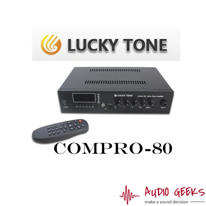 LUCKY TONE COMPRO-80 Public Address Amplifiers with USB/Tuner | Lazada