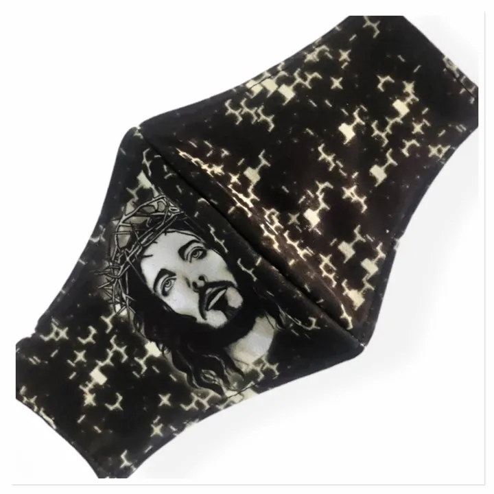 FACE MASK JESUS FACE ABSTRACT BLACK | Lazada PH