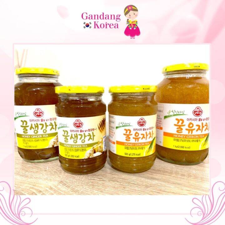Ottogi Honey Ginger Tea and Ottogi Honey Citron Tea 1kg 500g | Lazada PH
