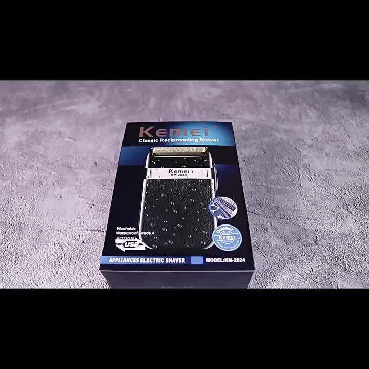 Kemei KM-2024 Men Electric Shavers Waterproof Reciprocating Foil Razor Precision Beard Trimmer ...
