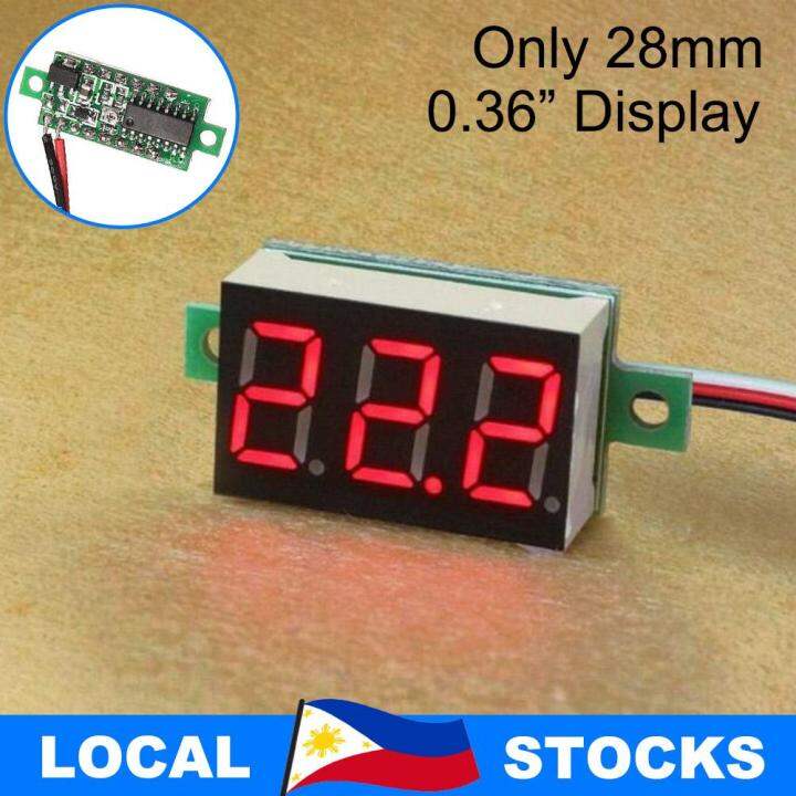 Display Meter 2 Wires Voltage 3-Digit Digital Voltmeter | Lazada PH