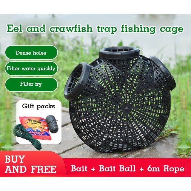3 holes/ 8 holes Cage Fishnet Shrimp Trap Cage Fishing Pot Durable ...