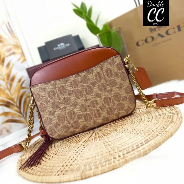 (แท้ 💯%‼ Factory) COACH 31208 CAMERA BAG IN SIGNATURE CANVAS | Lazada.co.th