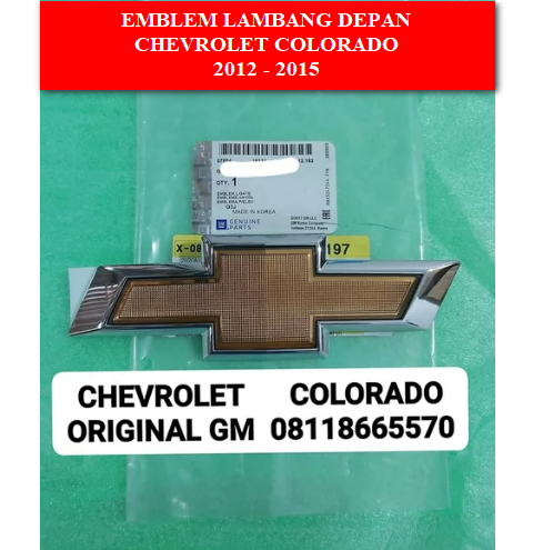 EMBLEM Lambang CHEVROLET COLORADO DEPAN atau Belakang ORIGINAL GM ...