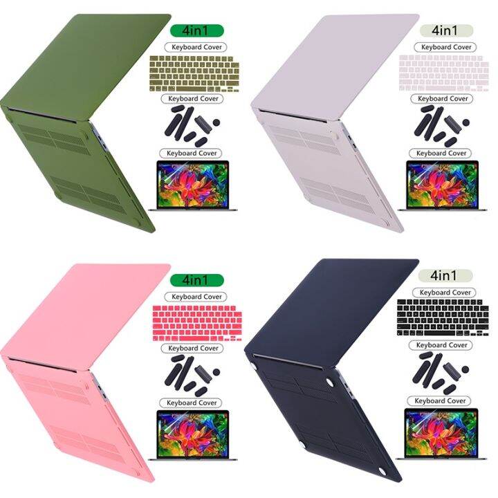 4 in1 Hard Matte Bendable Case 2021 for Macbook Air M2 2022 Pro 13 14 ...