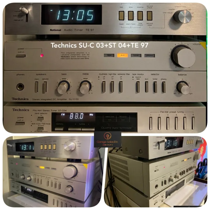 เครื่องเสียงวินเทจ Technics SU-C 03/ ST 04/ TE 97 Vintage Audio System ...
