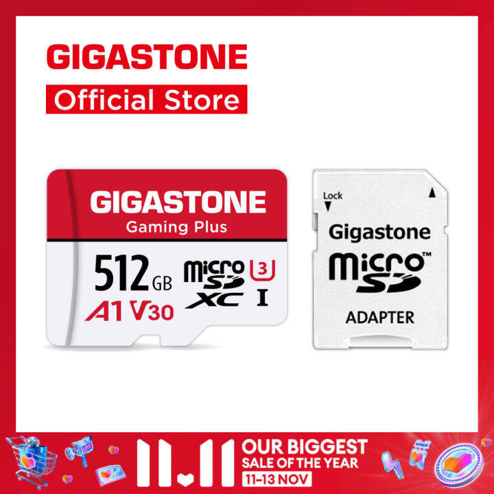 GIGASTONE 512GB Micro SD Card, Gaming Plus, MicroSDXC Memory Card for Smartphone, Nintendo ...