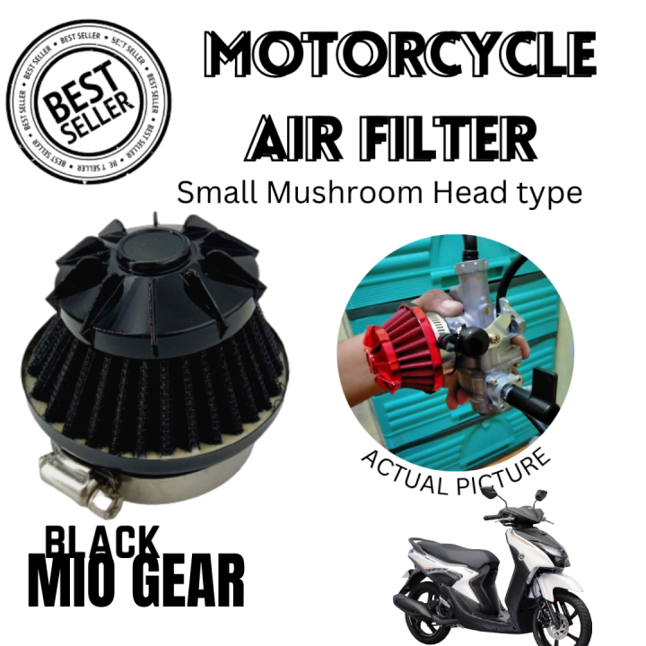 MOTORCYLE AIR FILTER FOR MIO GEAR | BLACK | SMALL MUSHROOM HEAD TYPE ...