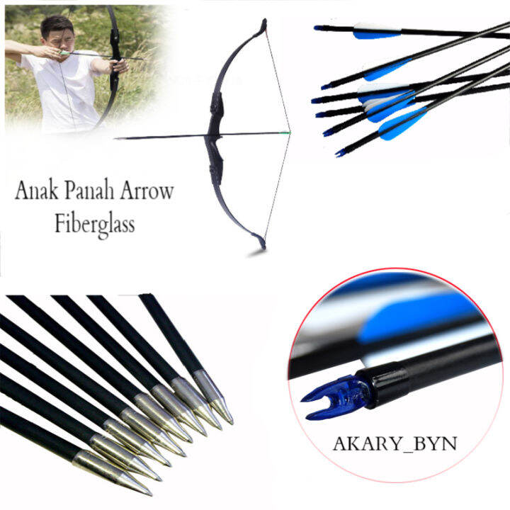 Anak panahan /1 buah anak panahan / Anak Panah Arrow Bahan Fiber ...