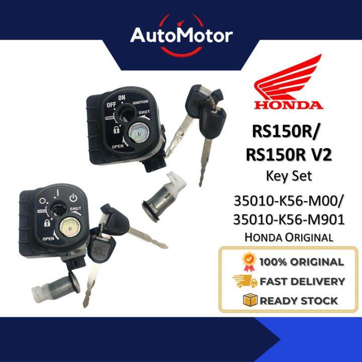 100% ORIGINAL HONDA Key Set Main Switch Set Lock RS150R & RS150R V2 ...