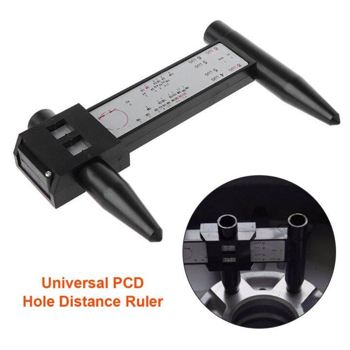 Universal PCD Measuring Sliding Pitch Ruler Wheel Circle Tyre Diameter ...