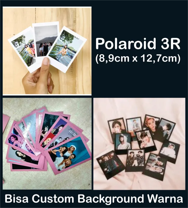 (isi 10foto) cetak foto polaroid ukuran 3R (8.9cm x 12.7cm) / Polaroid Murah / Polaroid Custom ...