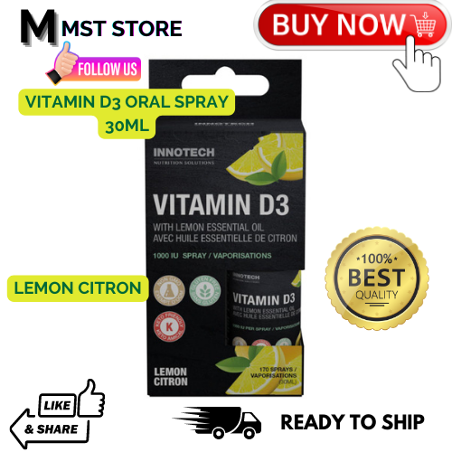 Innotech Vitamin D3 Oral Spray 30 ml with Lemon Essential Oil | Lazada PH