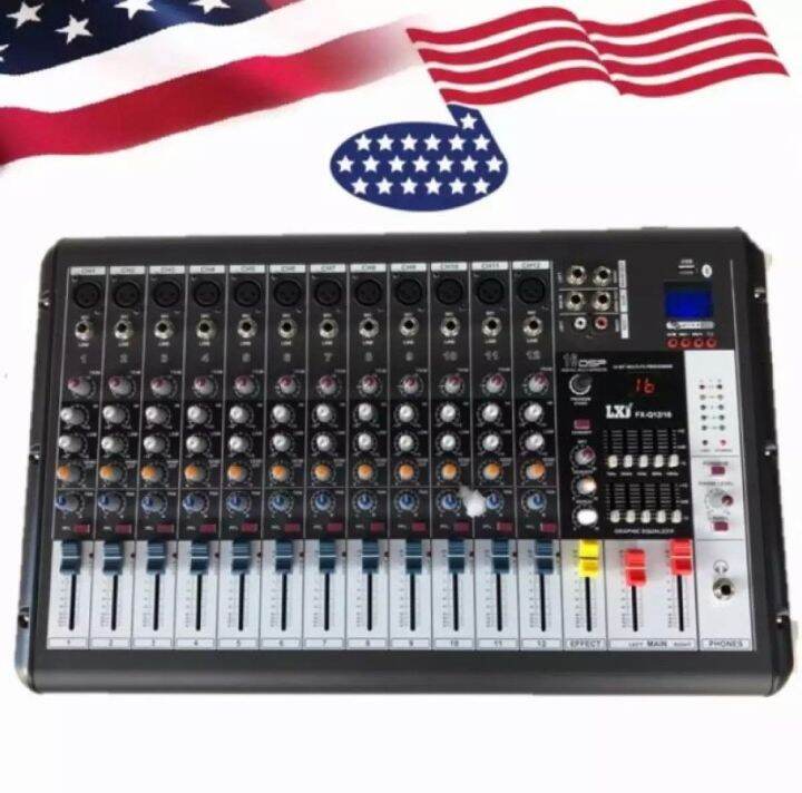 เพาเวอร์มิกเซอร์ มิกเซอร์ 12ช่อง Power Mixer เครื่องเสียง ขยายเสียง ...