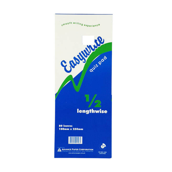 Quiz Pad 1/2 Lengthwise | Lazada PH