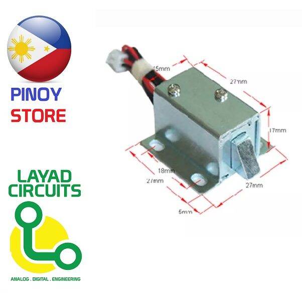 Solenoid Lock 12V small size Electronic Lock Catch Door Gate 6-12V 0.4A ...