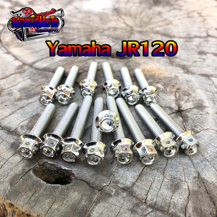 น็อตแคร้งเครื่อง Yamaha JR120 สแตนเลสแท้ 15ตัว ซ้าย-ขวา | Lazada.co.th