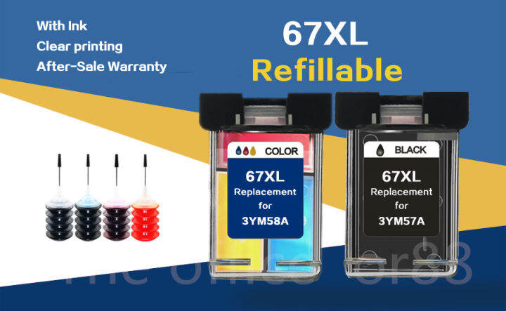 HP 67 ink HP 67XL black HP67XL Refillable ink cartridge Compatible for ... HP 67 ink HP 67XL black HP67XL Refillable ink cartridge Compatible for ...