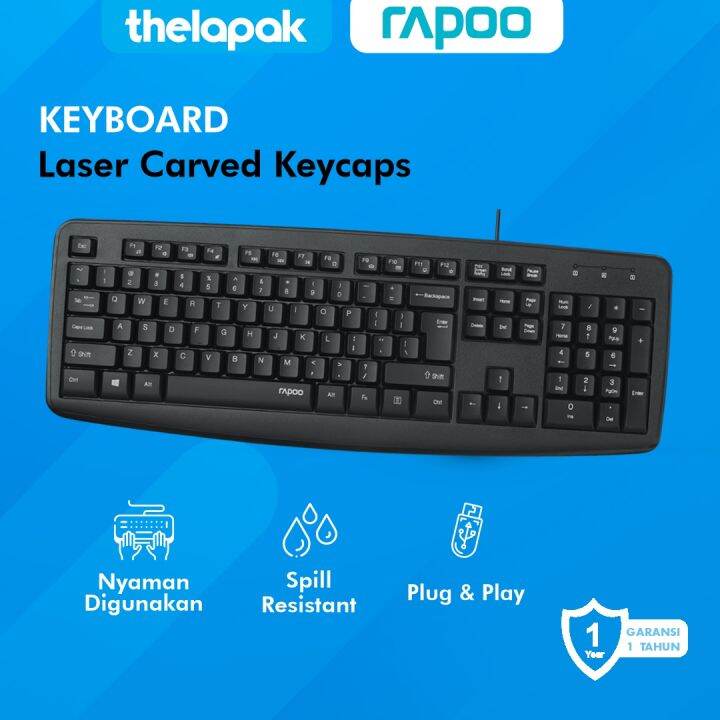 Keyboard Kabel USB Rapoo NK2600 Wired Office Keyboard Spill-Resistant ...