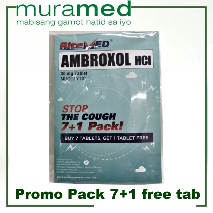 Ritemed Ambroxol 30 mg Tablet Promo Pack 7+1 free | Lazada PH