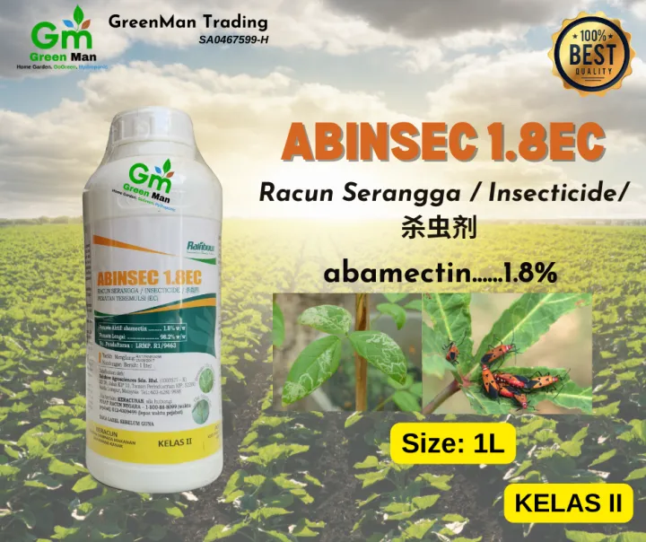 1L ABINSEC 1.8EC abamectin 1.8% Racun Serangga/Insecticide/杀虫剂- Rainbow ...
