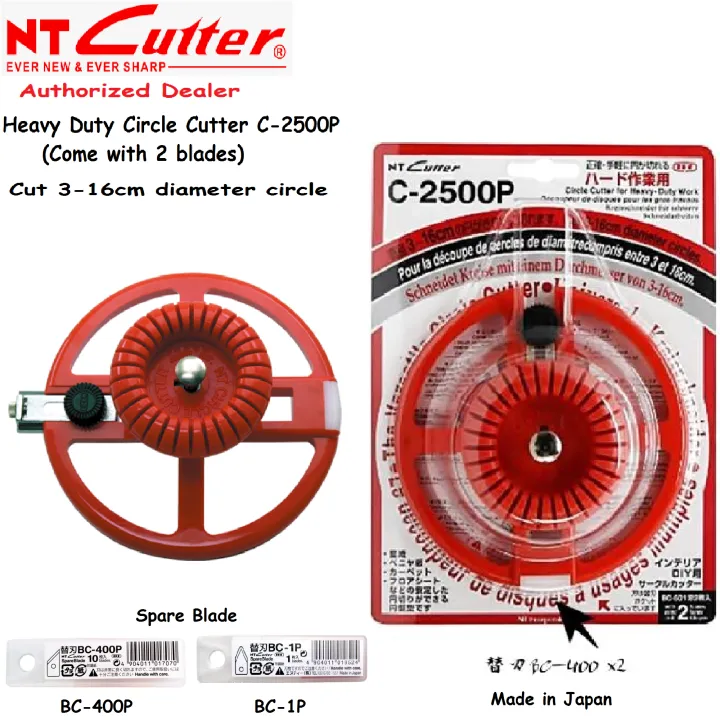 NT Cutter Circle Cutter C-2500P (Heavy Duty) Cutter Bulat Made in Japan ...