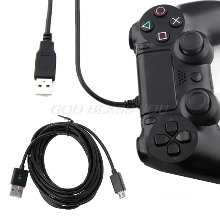 Long 3 Meter Micro USB Charge Charging Power Cable For PS4 Xbox One ...