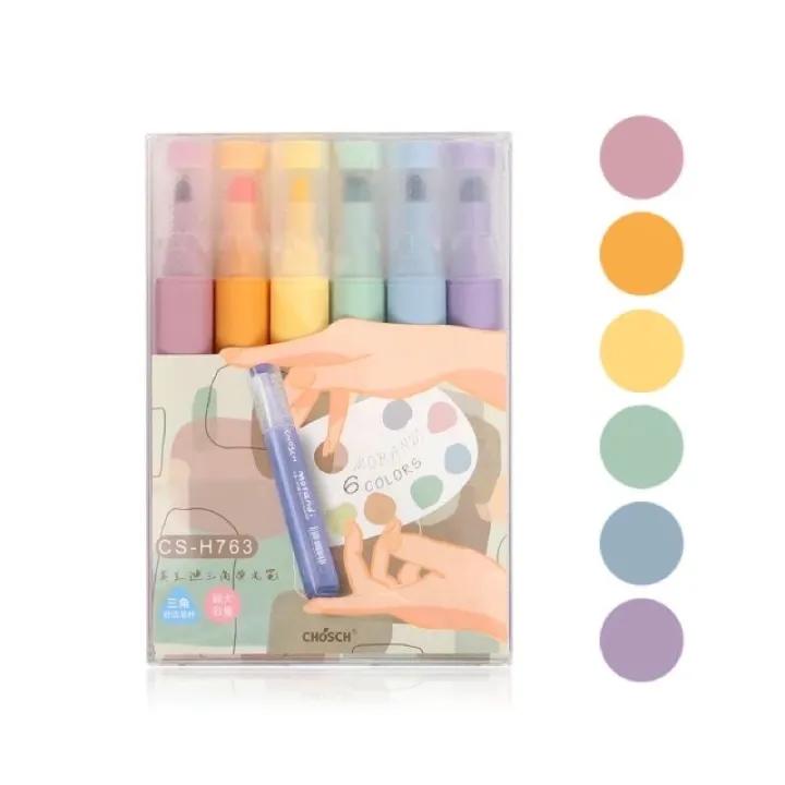 Chosch (CS-H763) Morandi Color Series 6 pieces Highlighter set | Lazada PH