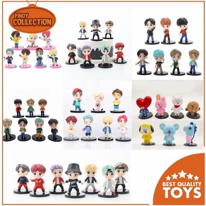 Collections 7/8/9pcs Set Cute Kpop BTS Bangton Boy BT21 Blackpink Mini ...