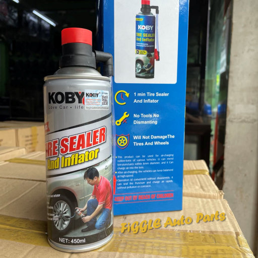 Original KOBY Tire Sealer & Inflator 450ML / 600ML for Car Universal by ...