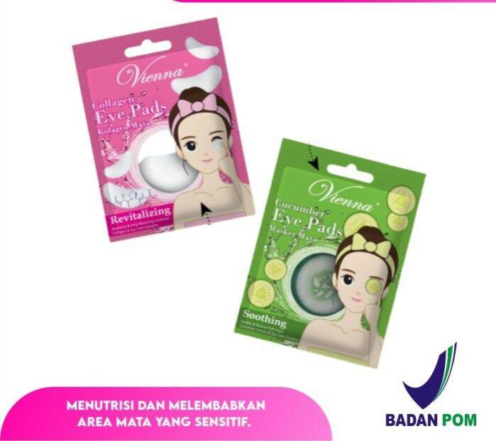 VIENNA EYE PADS 4 sheets | Collagen Cucumber Masker Mata Soothing ...