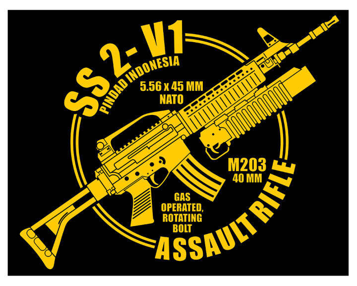 SS2 Pindad Grenade Launcher Double Lines Cutting Sticker | Lazada Indonesia